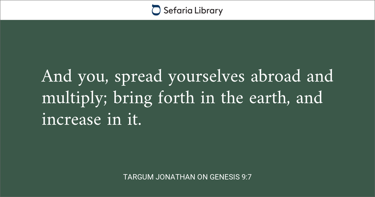 Targum Jonathan on Genesis 9:7