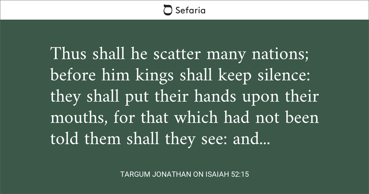 Targum Jonathan on Isaiah 52:15