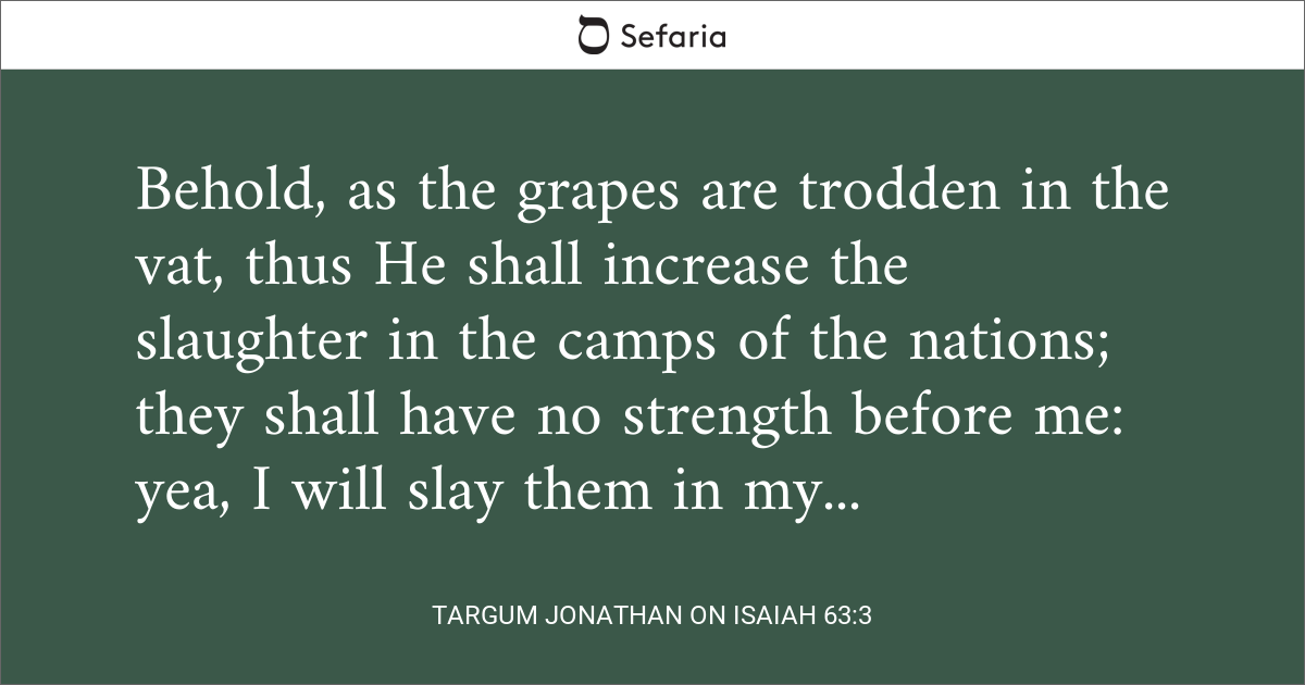 Targum Jonathan on Isaiah 63:3