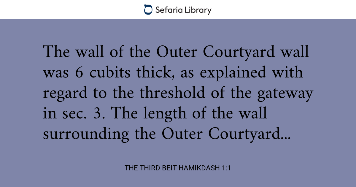 The Third Beit HaMikdash 1:1