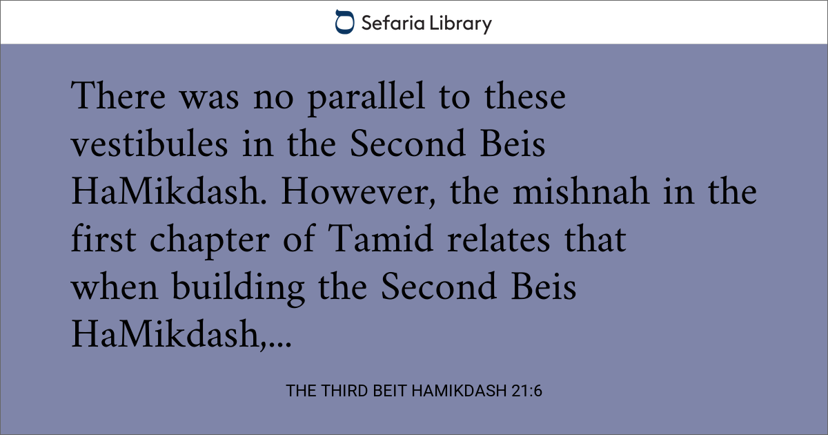 The Third Beit HaMikdash 21:6