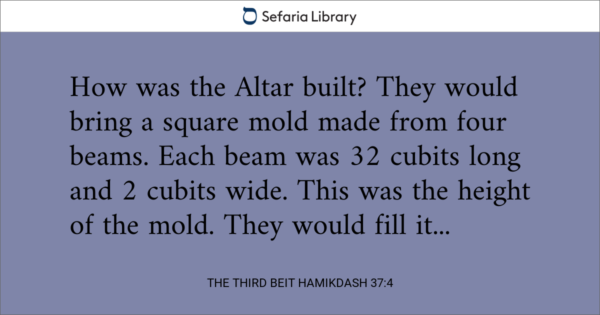 The Third Beit HaMikdash 37:4 | Sefaria Library