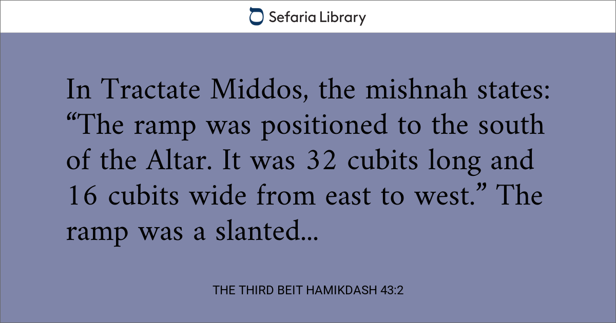 The Third Beit HaMikdash 43:2 | Sefaria Library