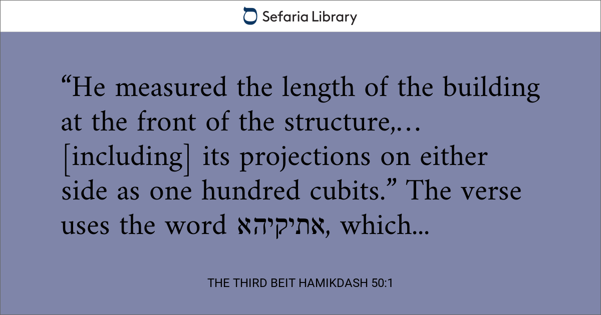The Third Beit HaMikdash 50:1