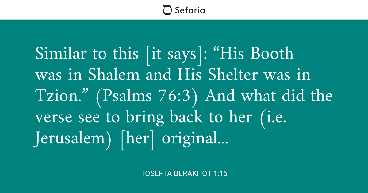 Tosefta Berakhot 1:16