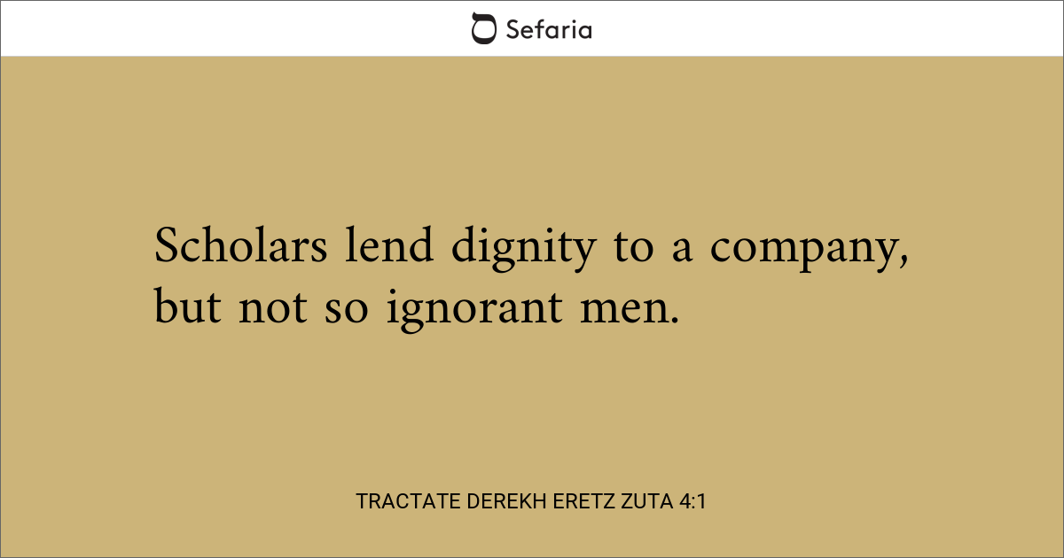 Tractate Derekh Eretz Zuta 4:1