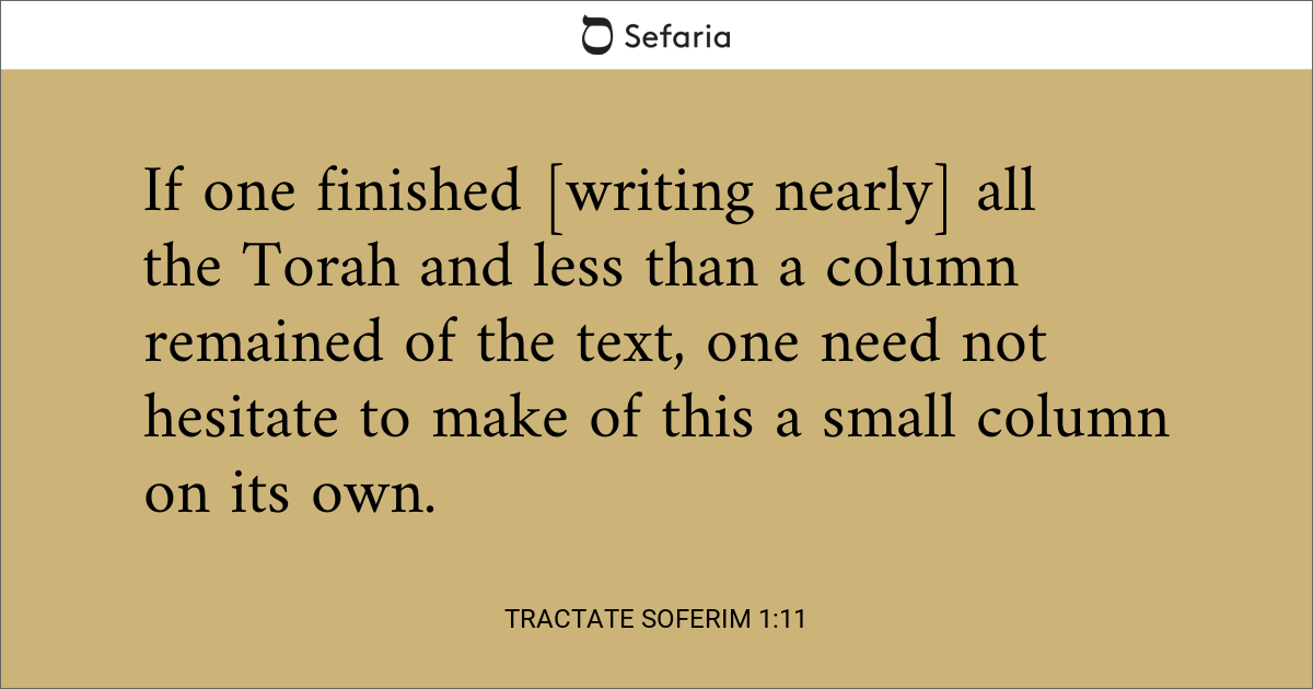 Tractate Soferim 1:11
