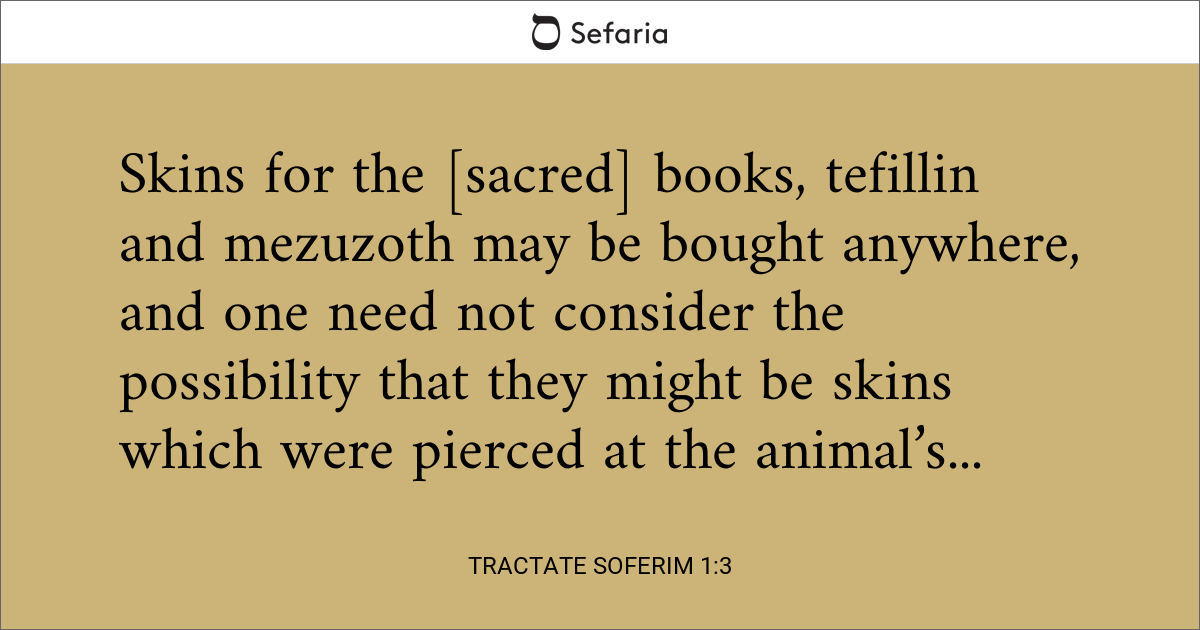 Tractate Soferim 1:3