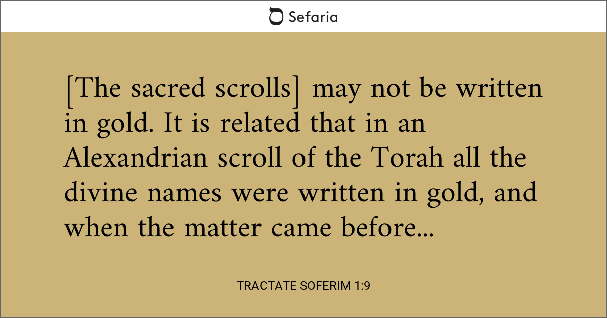 Tractate Soferim 1:9