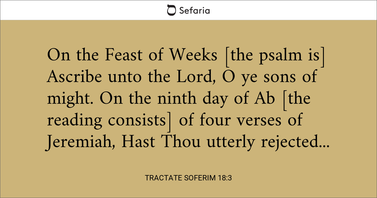 Tractate Soferim 18:3