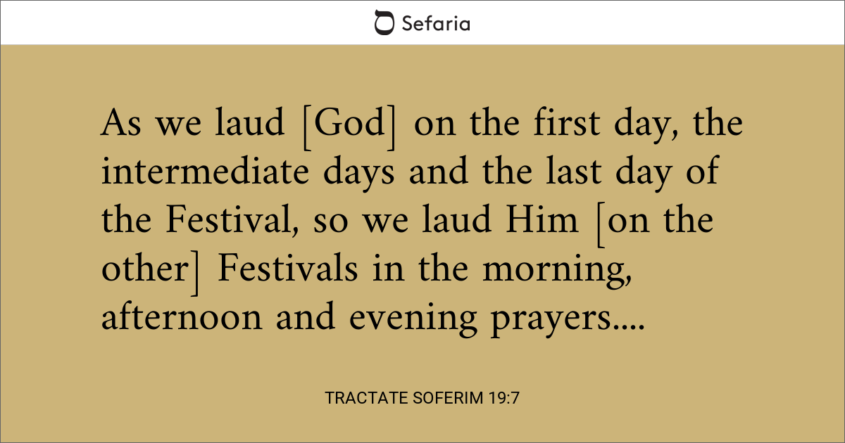 Tractate Soferim 19:7