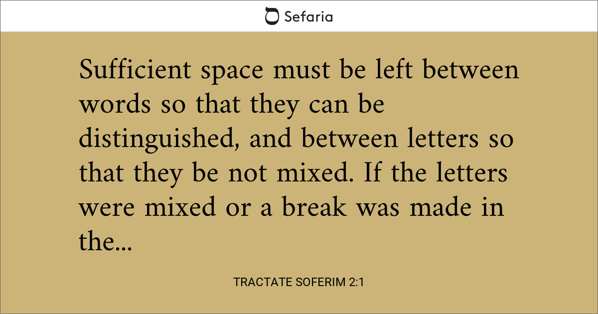 Tractate Soferim 2:1