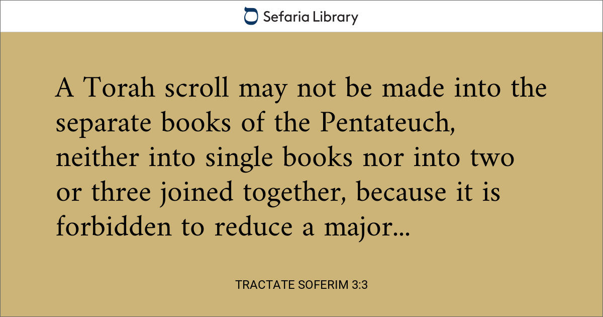 Tractate Soferim 3:3 | Sefaria Library