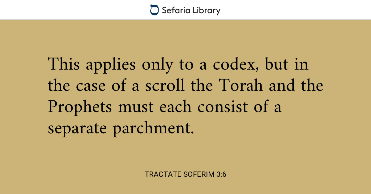 Tractate Soferim 3:6 | Sefaria Library