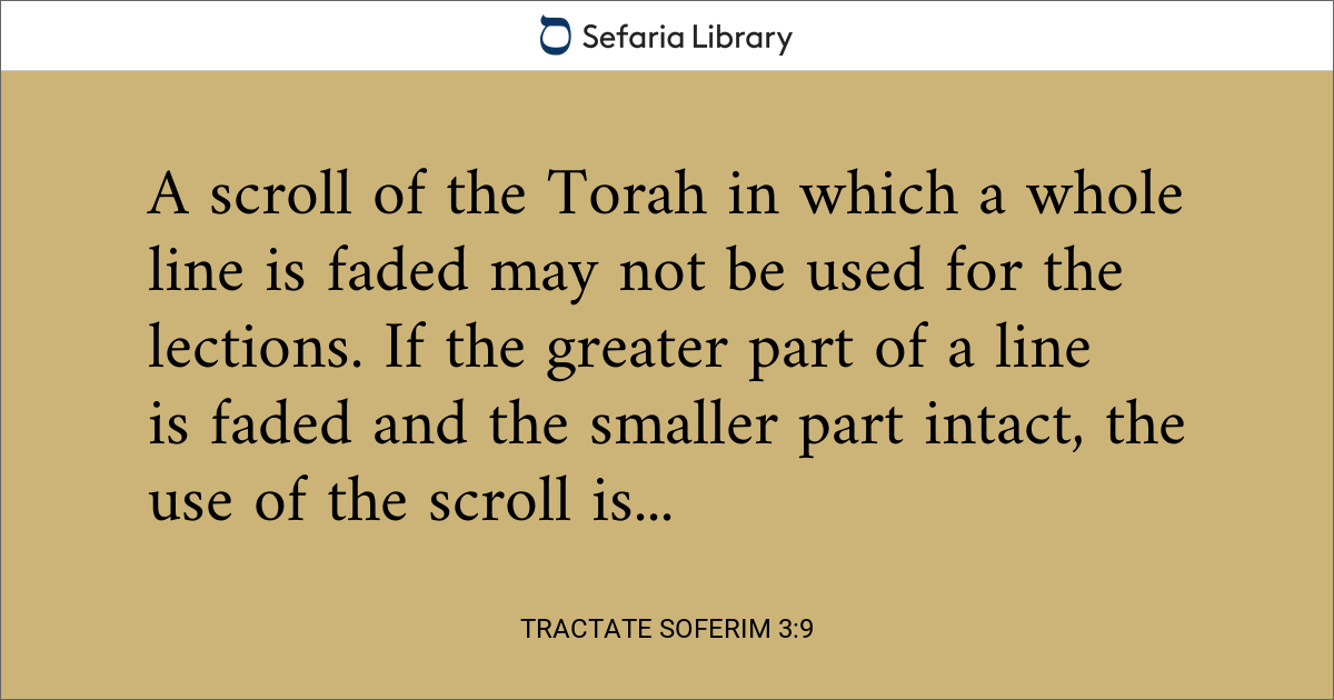 Tractate Soferim 3:9 | Sefaria Library