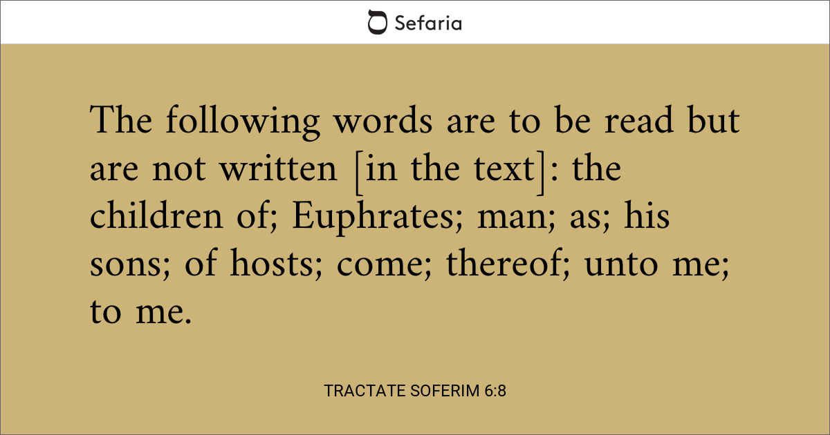 Tractate Soferim 6:8