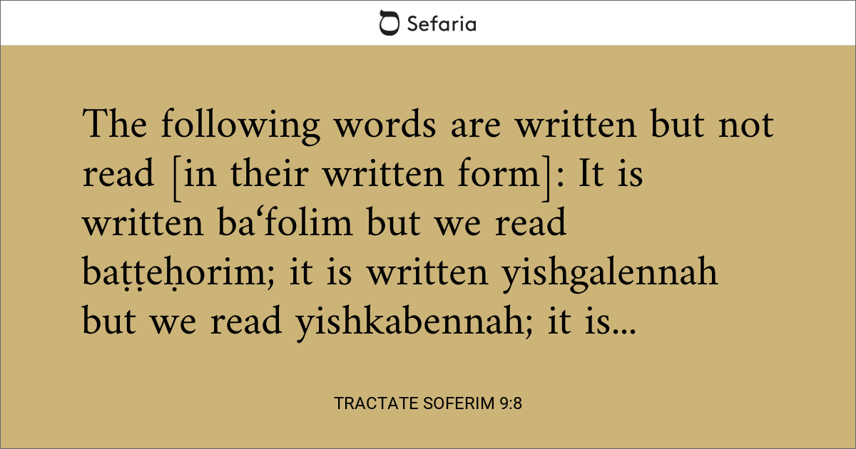 Tractate Soferim 9:8