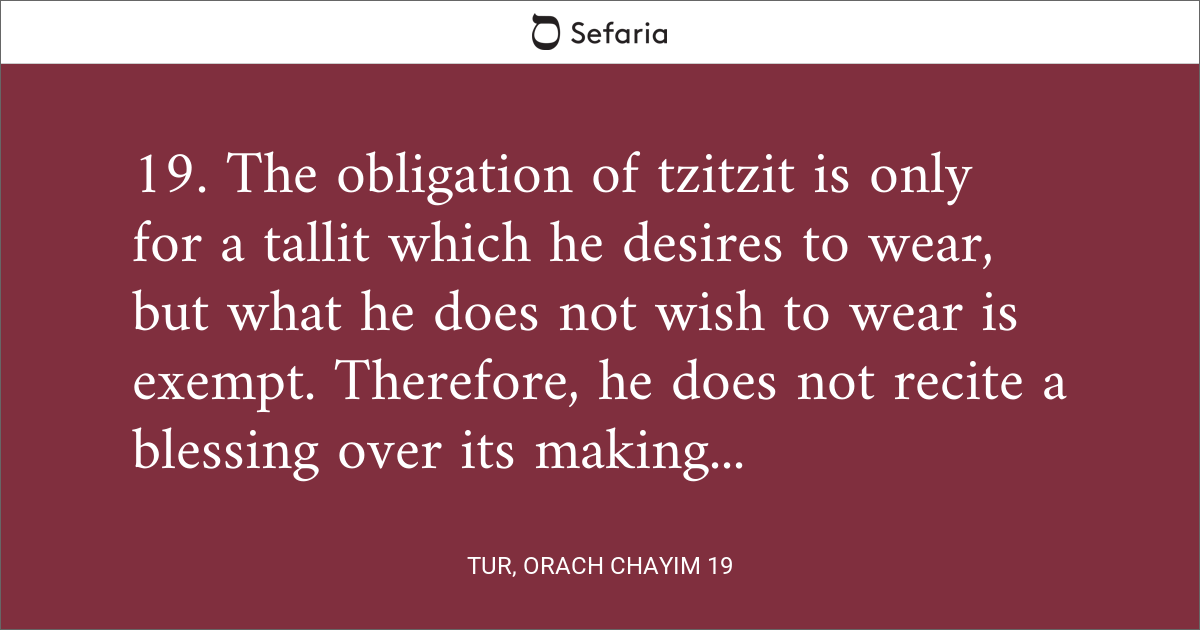 Tur, Orach Chayim 19