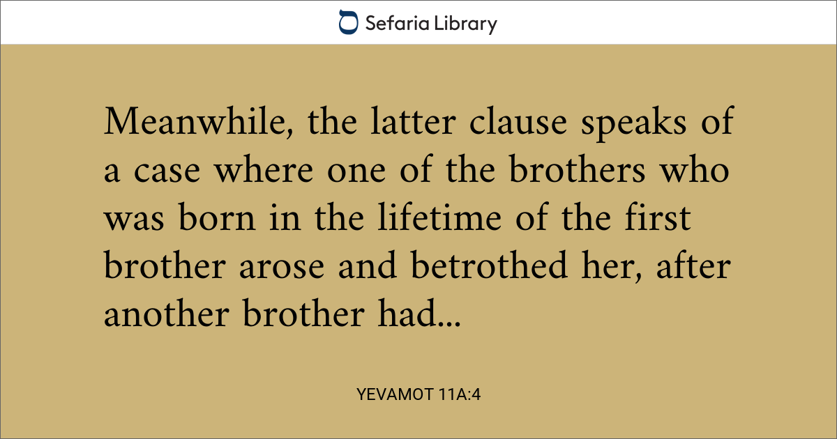 Yevamot 11a:4 | Sefaria Library