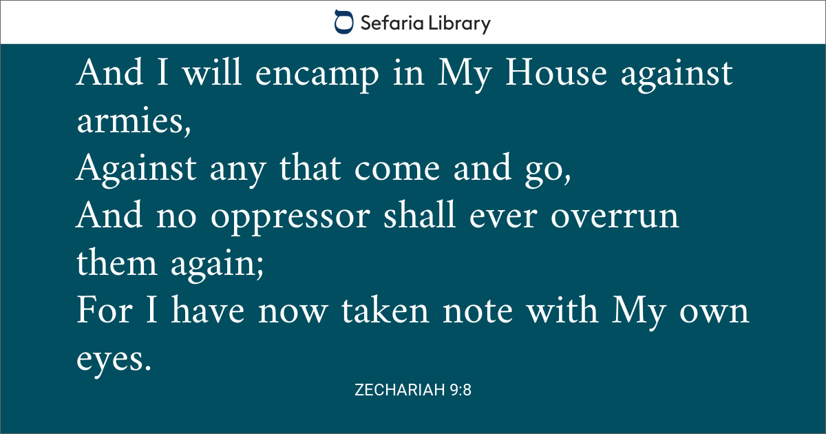 Zechariah 9:8