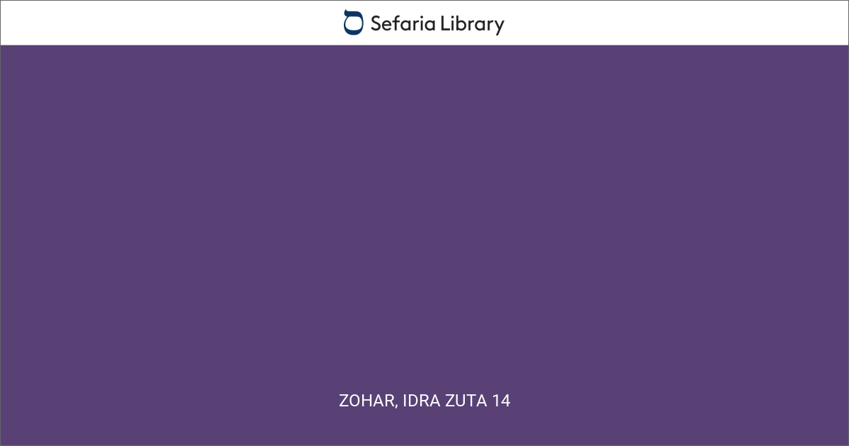 Zohar, Idra Zuta 14 | Sefaria Library