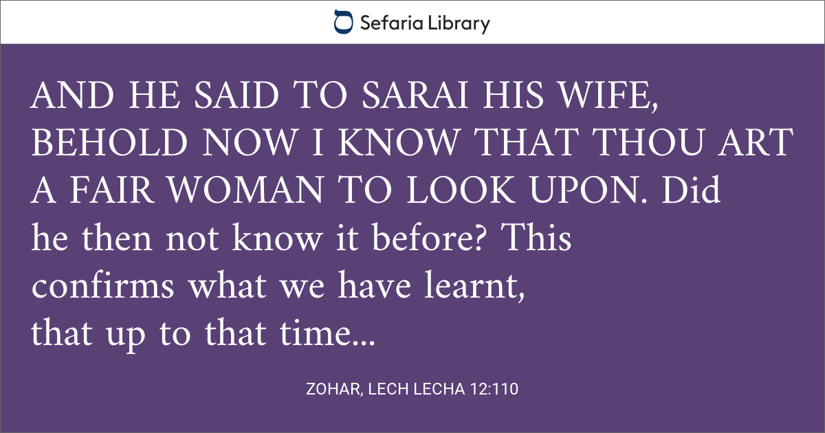 Zohar, Lech Lecha 12:110 | Sefaria Library