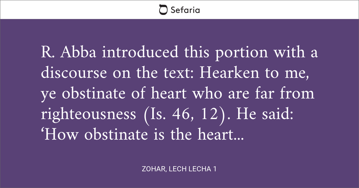 Zohar, Lech Lecha 1